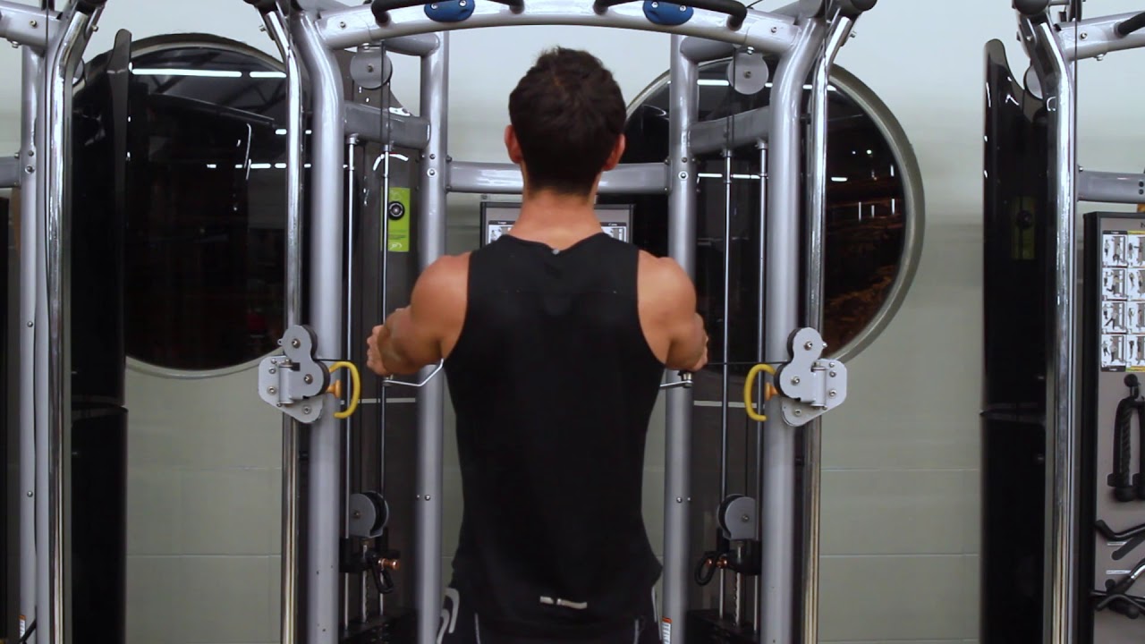 Exercício para melhorar postura. (Crucifixo inverso no cross). - YouTube