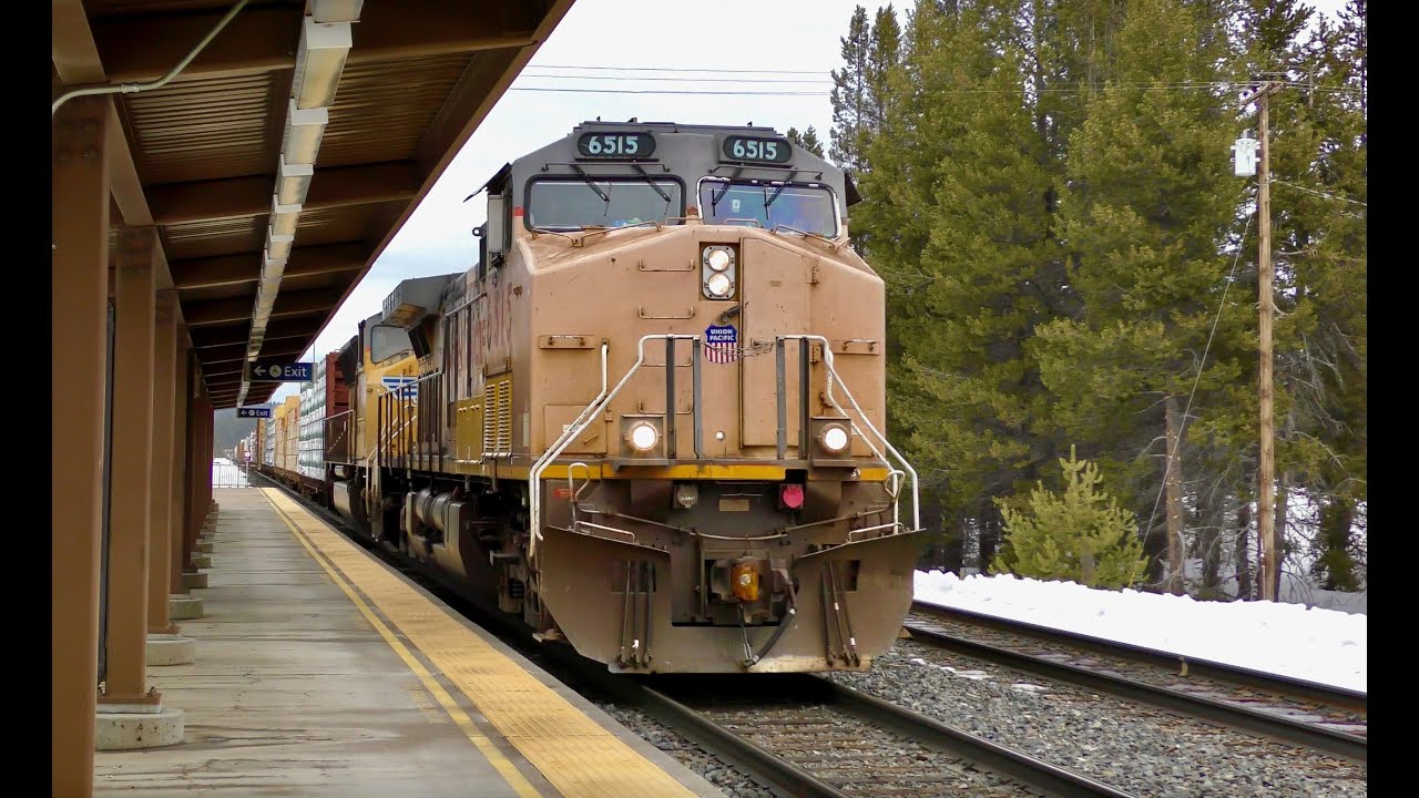 A UNION PACIFIC powered manifest without the usual wings on nose on ...