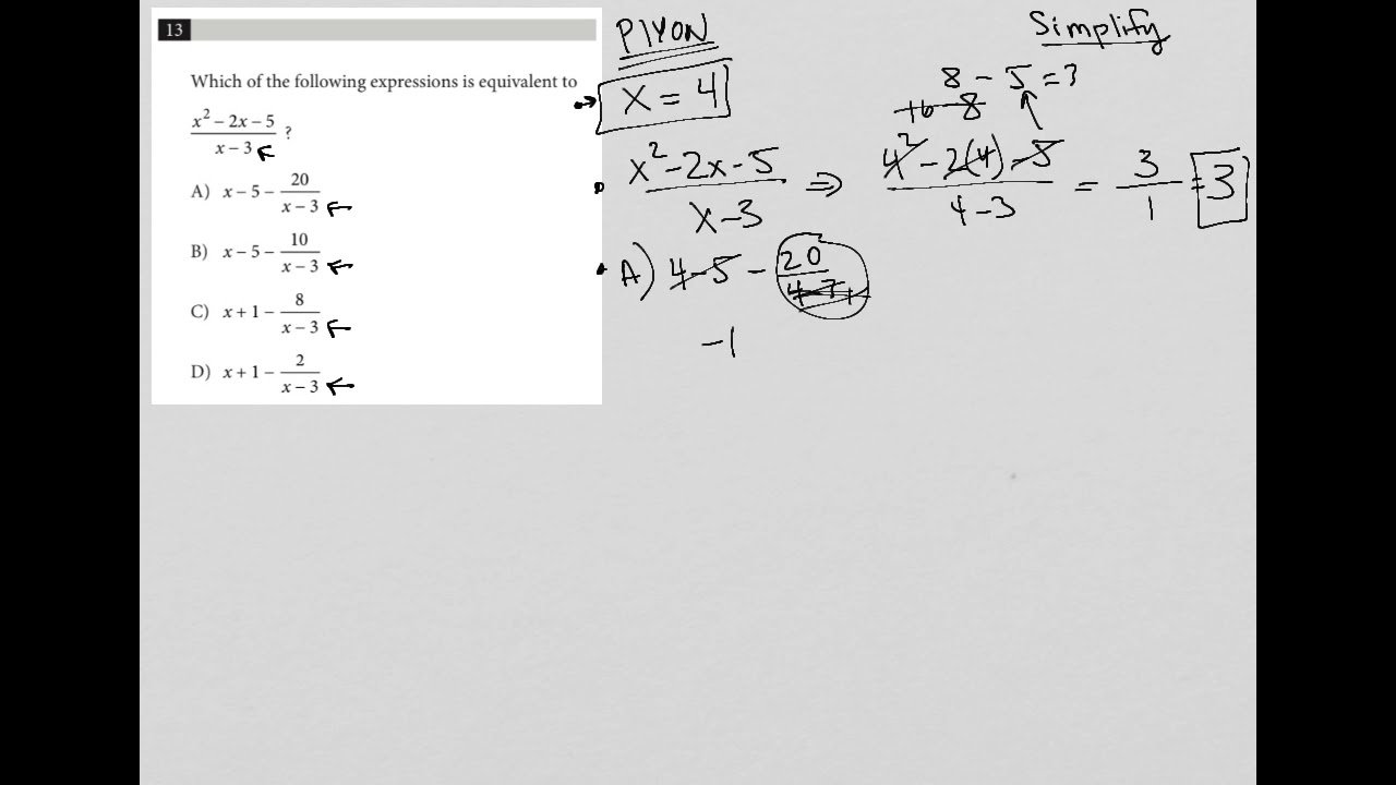 Which Of The Following Expressions Is Equivalent To X 2 2x 5 X