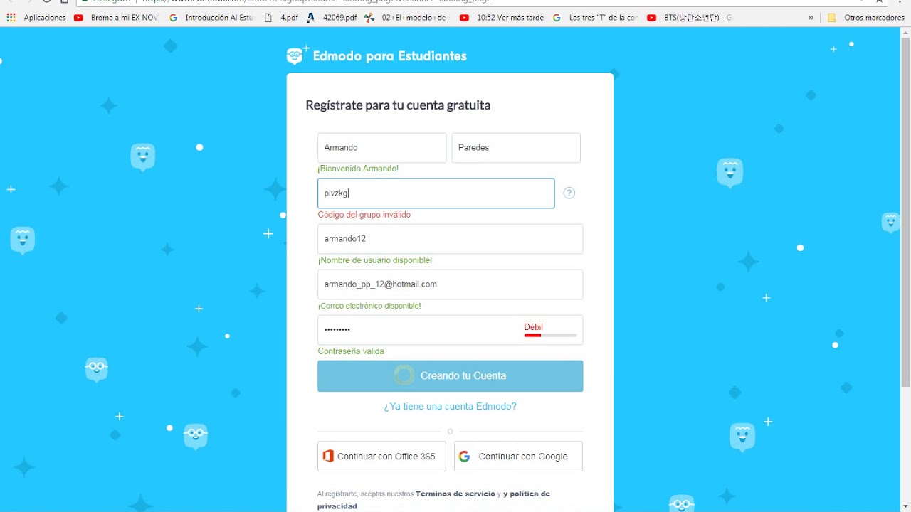 COMO INGRESAR A LA PLATAFORMA EDMODO COMO ESTUDIANTE - YouTube