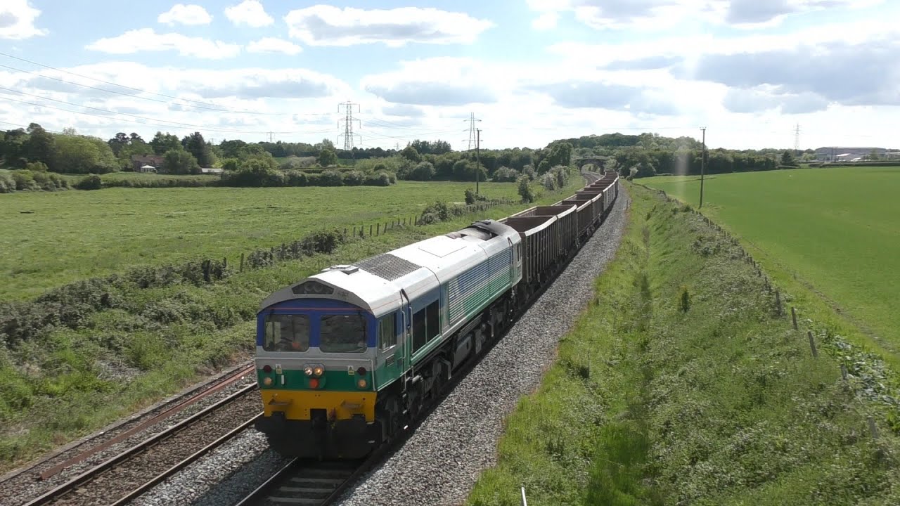 The class 59 locomotive all 15 at various locations 59001 - 59005 Part ...