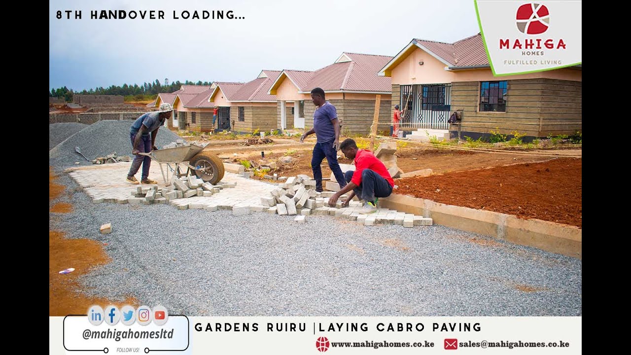 Cabro paving at Rock Gardens Ruiru - YouTube