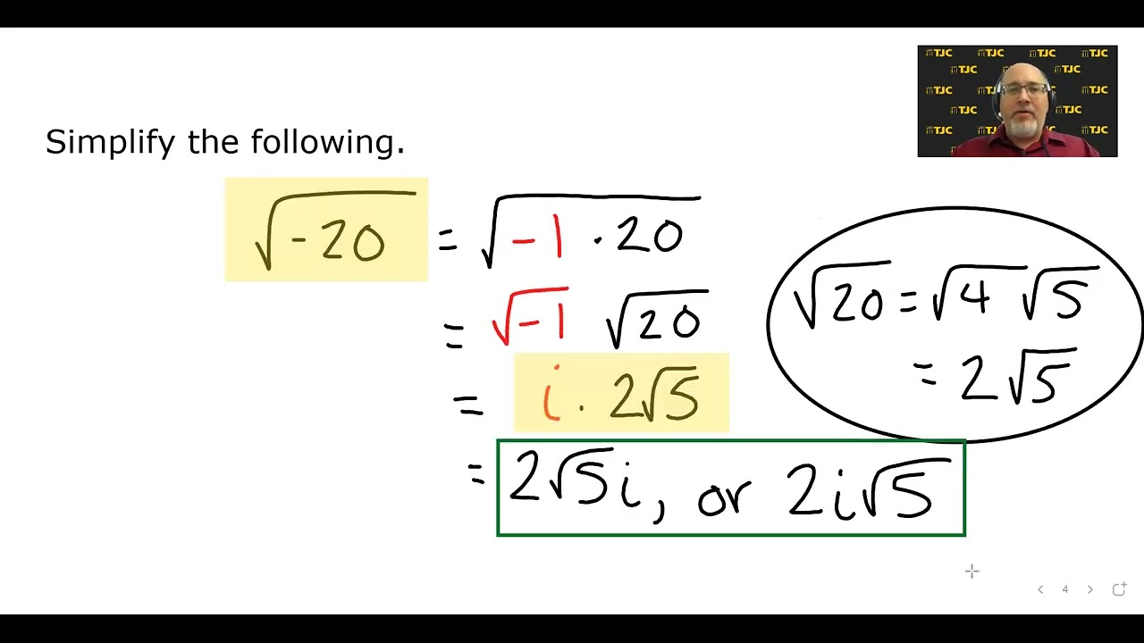 MATH 1314 IC1 Homework 3 3 Video 2 Simplifying Square Roots Of Negative Numbers YouTube math-1314-ic1-homework-3-3-video-2-simplifying-square-roots-of-negative-numbers-youtube