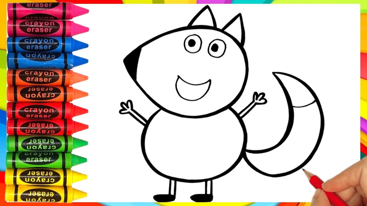 How to draw Freddy Fox from peppa pig || Drawing for children - YouTube