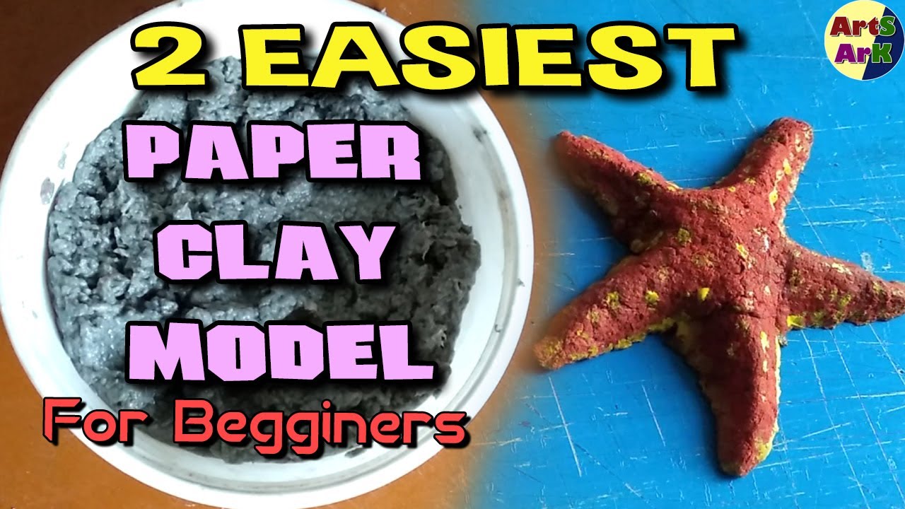 2 Easy Paper Clay Model making with homemade paper clay with Newspaper ...