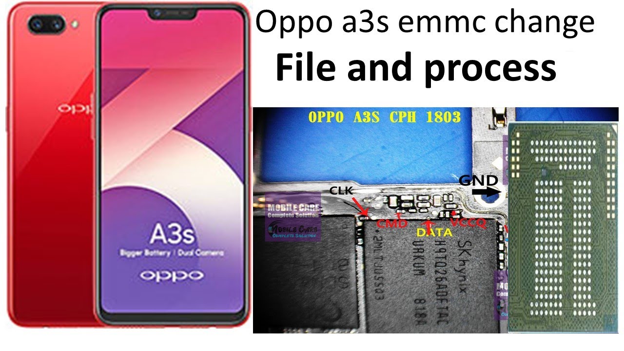 HOW TO CHANGE OPPO A3S EMMC EASY WAY || OPPO A3S KI EMMMC KAISE CHANGE ...