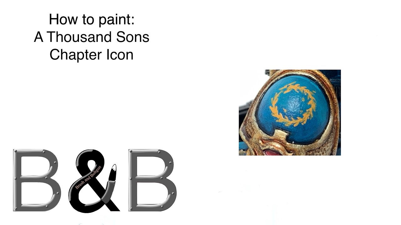 How to paint Thousand Sons Chapter Badge - YouTube