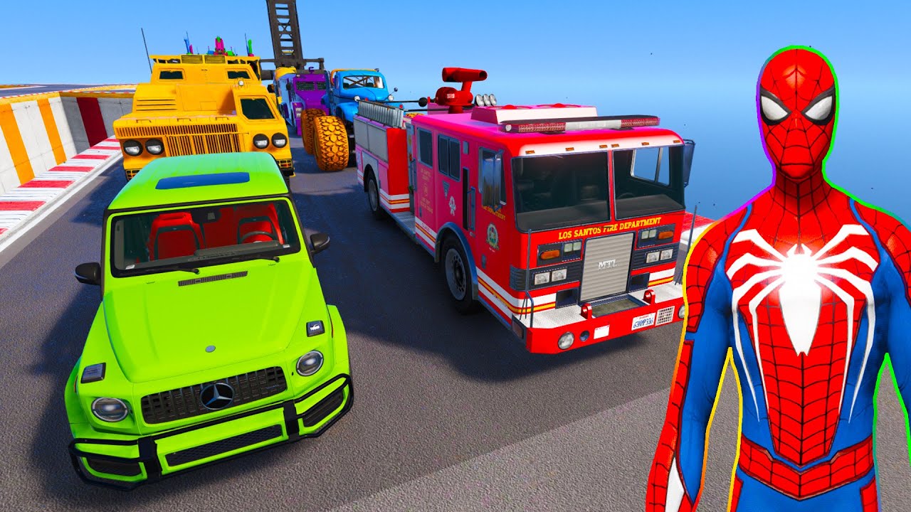 GTA V Epic New Stunt Race For Car Racing Challenge by Trevor and Shark ...