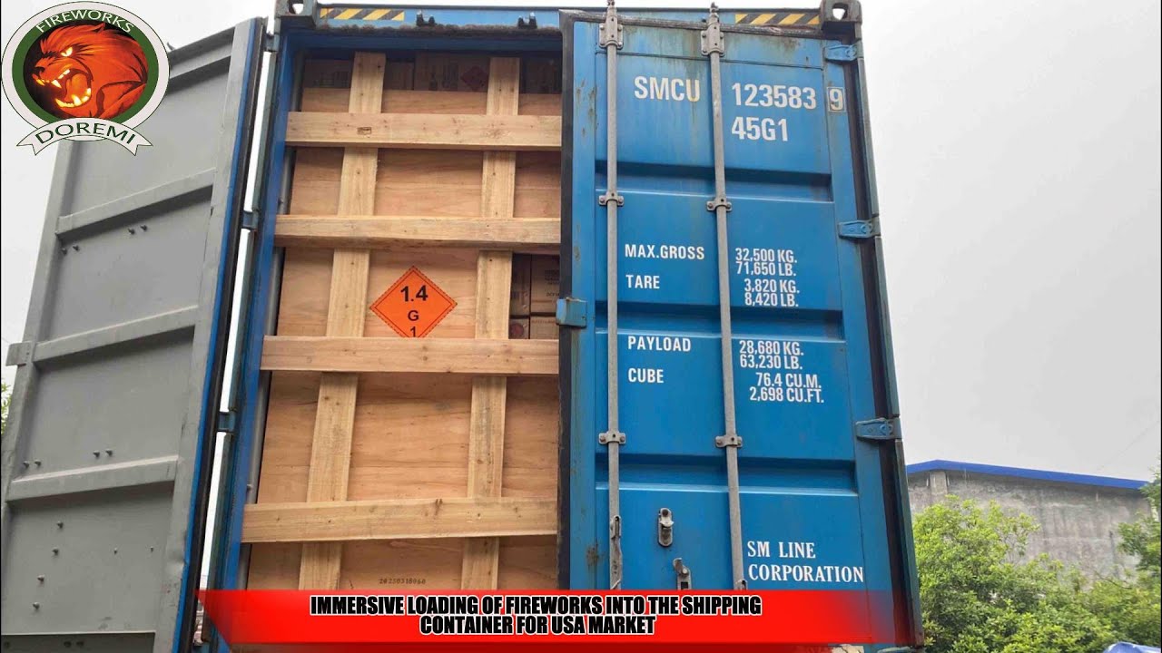 Immersive loading of fireworks into shipping containers for MISSOURI ...