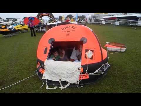 Life raft demonstration - YouTube
