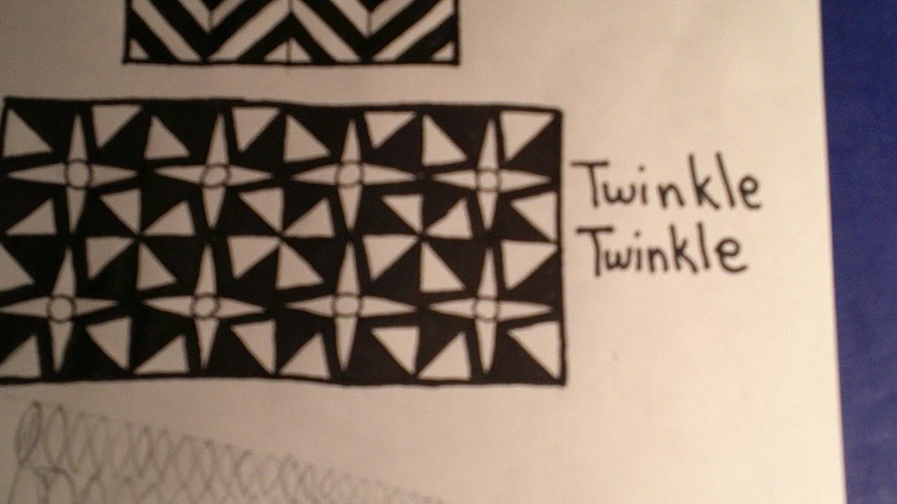 Zentangle Pattern "Twinkle Twinkle" - YouTube