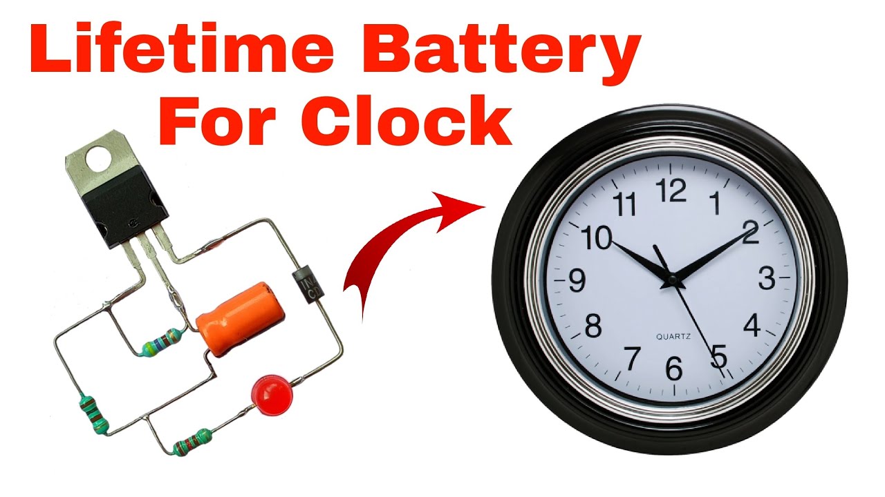 No Battery Replacement Needed..Lifetime Power For Any Clock - YouTube