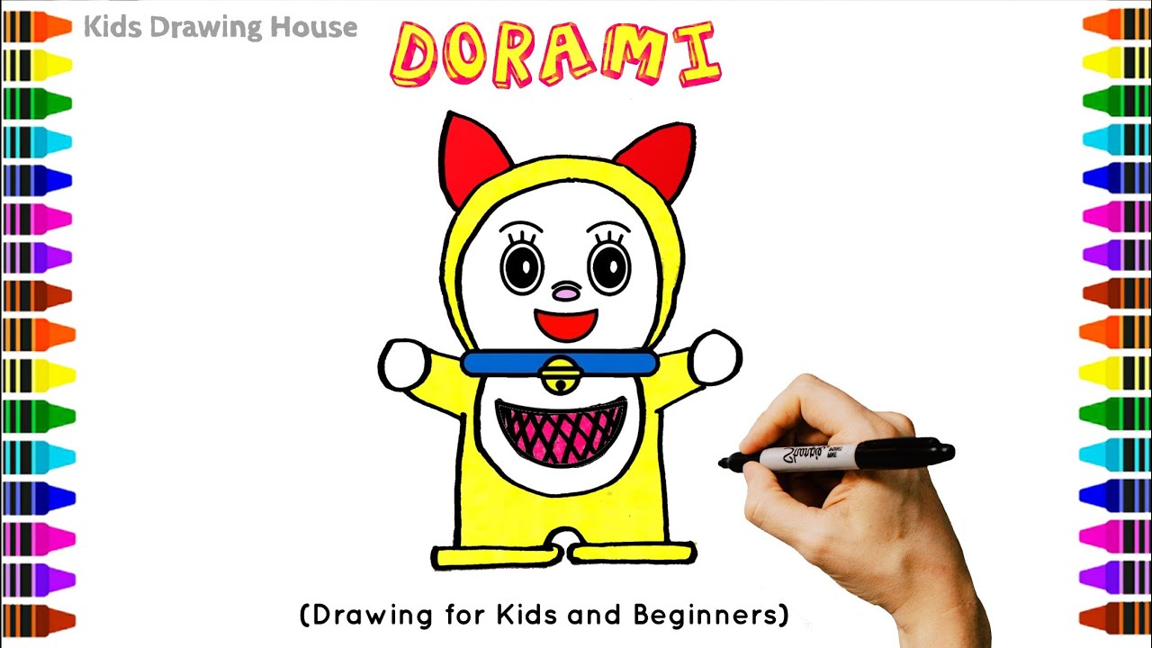 Dorami (डोरामी) drawing easy for kids and beginners | How to draw ...