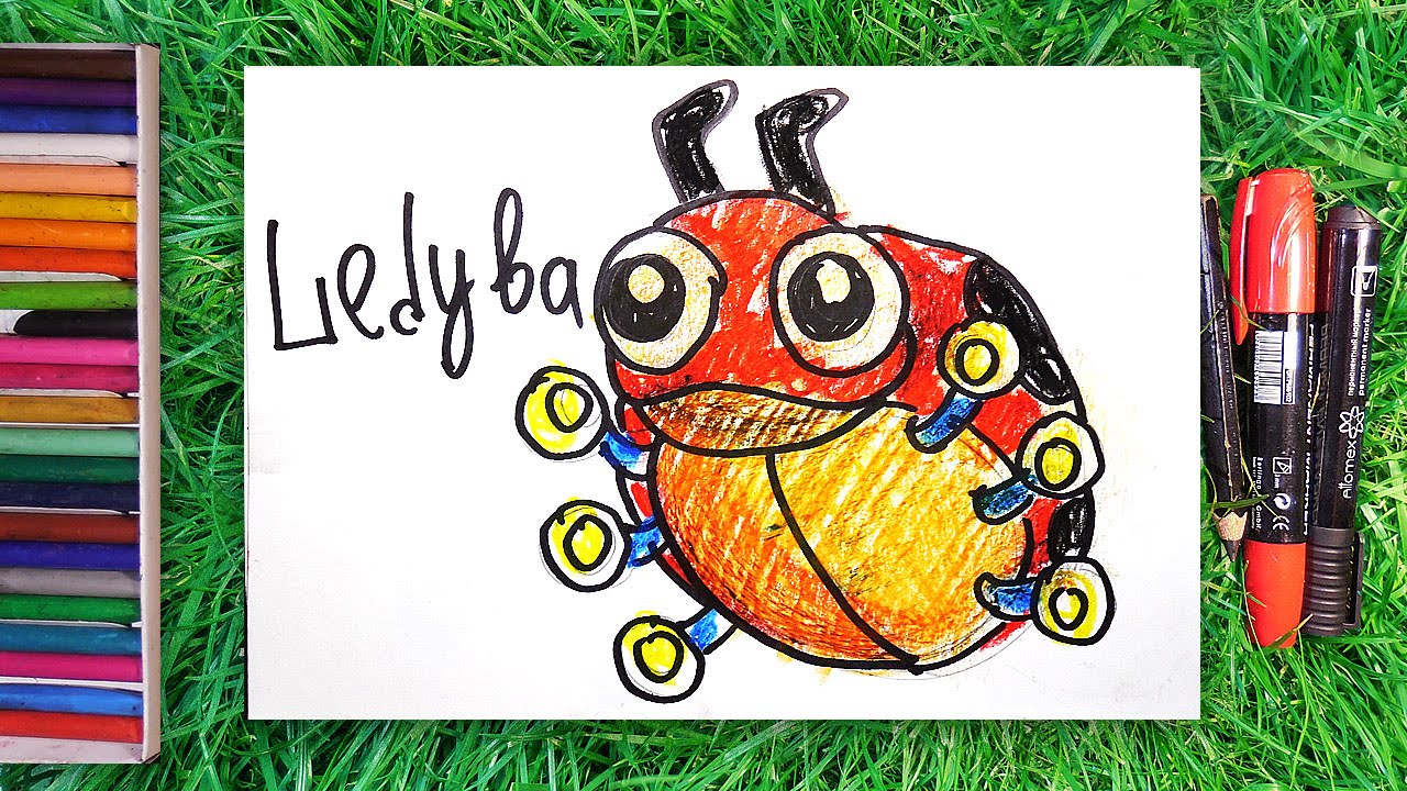 Как нарисовать Покемона Ледиба / How to draw Pokemon Ledyba / Видео для ...