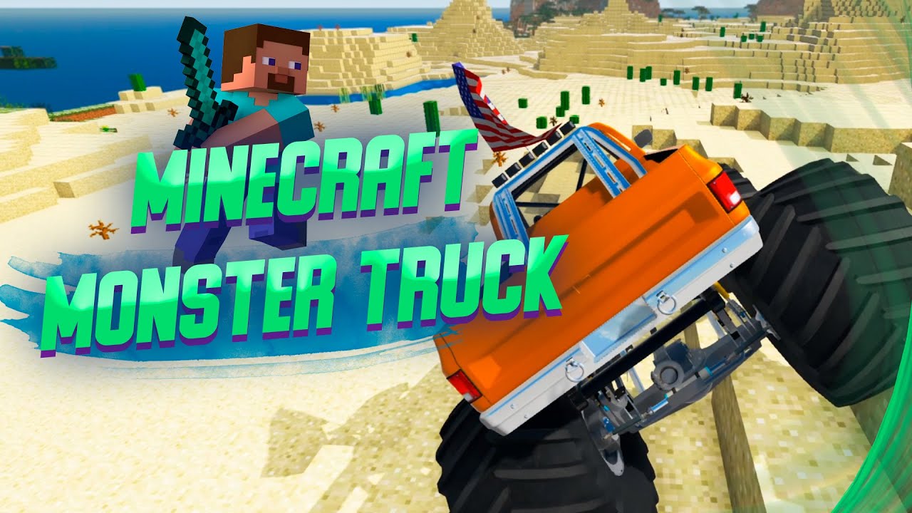 Super Minecraft Monster Truck BeamNG Drive - YouTube