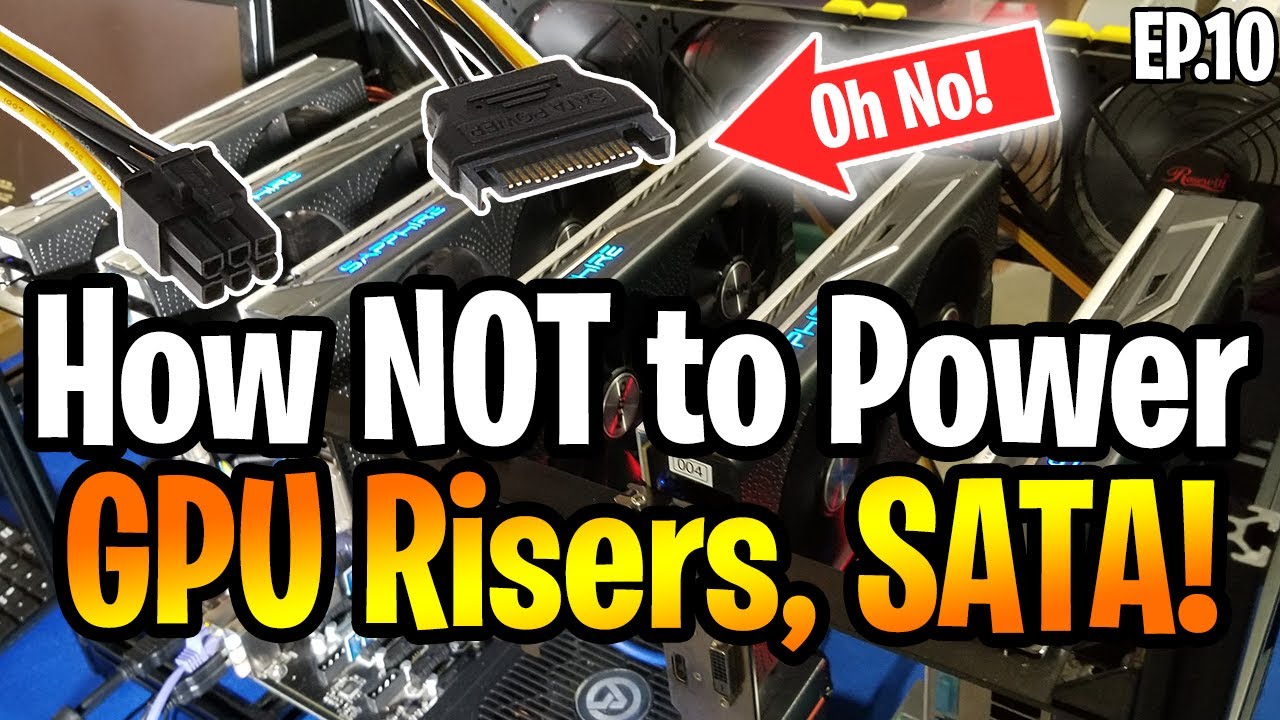 How NOT to Power Mining Rig GPU Risers - First Mining Rig - YouTube