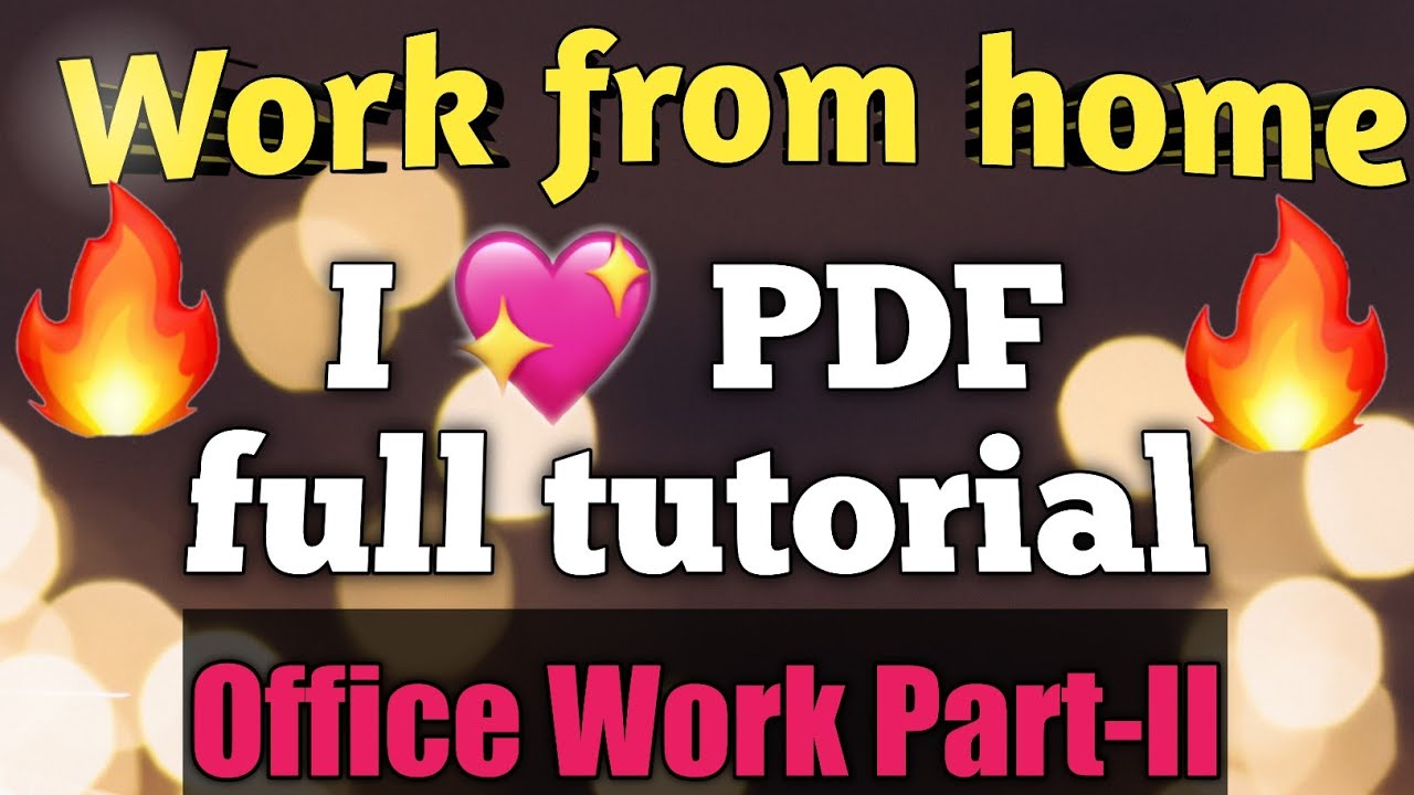 Work from home !! pdf full tutorial complete office work with your ...