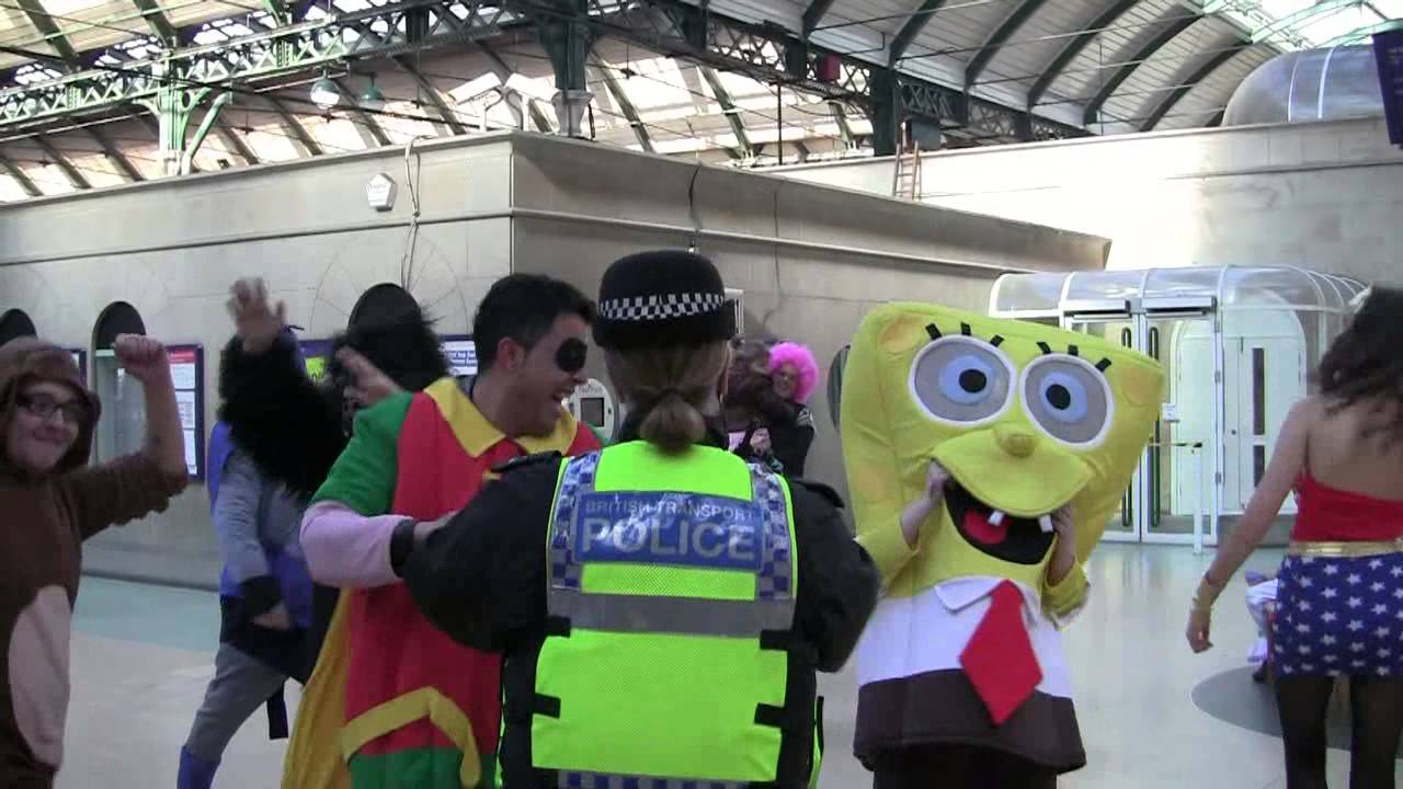 Flash mob dancers take to Hull station - YouTube