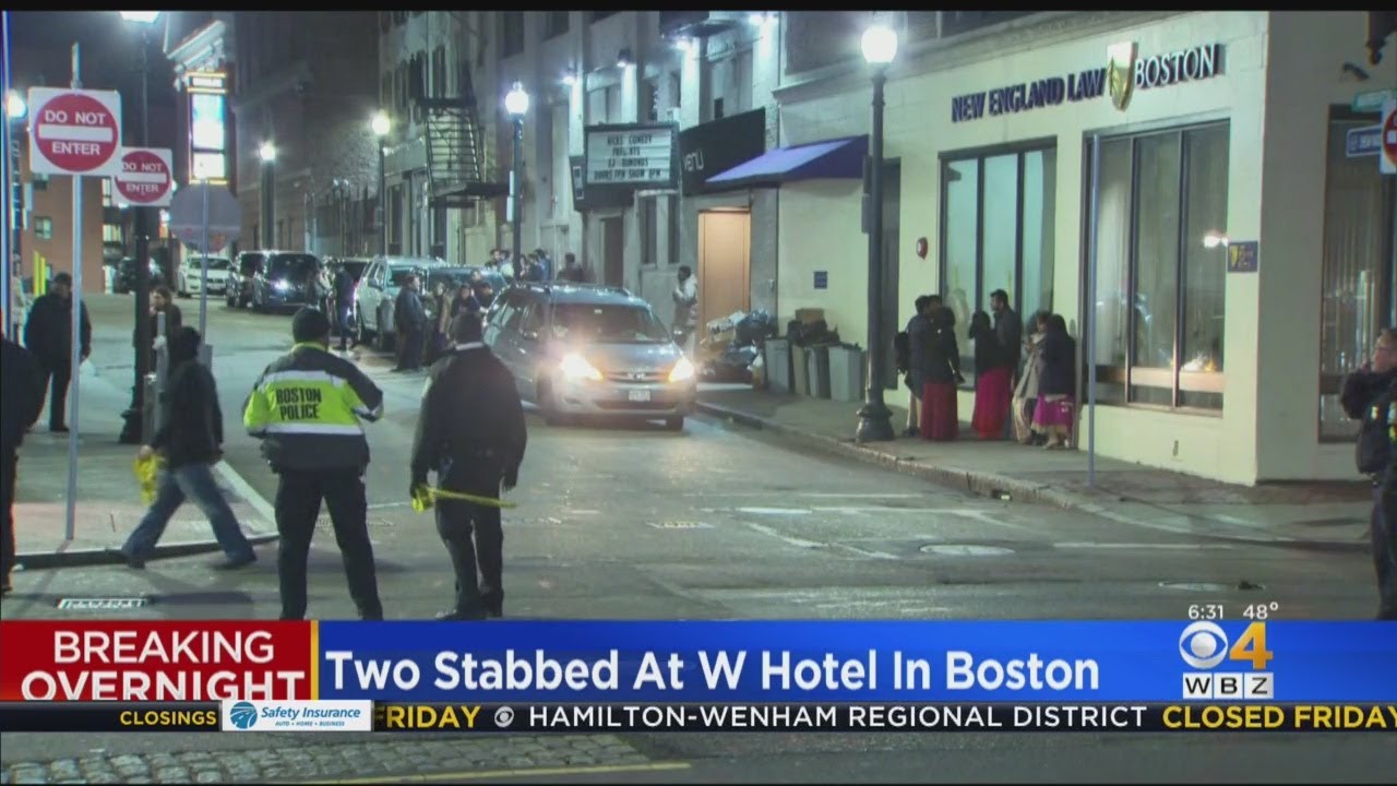 Two People Stabbed At W Hotel In Boston - YouTube