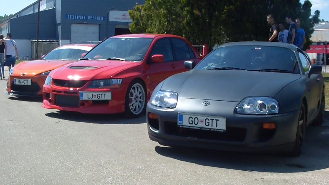 JDM LEGENDS - Supra, 2x 350Z, GT86, EVO IX - YouTube