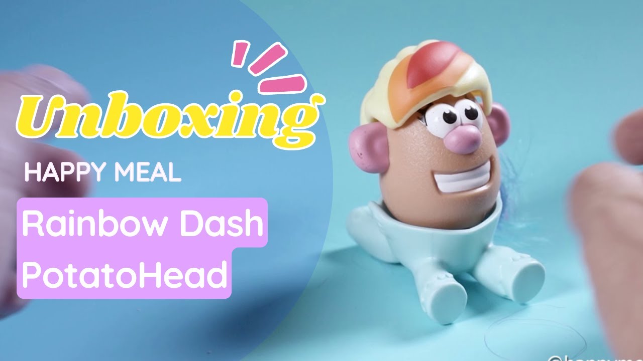 Unboxing My Little Pony Rainbow Dash Potato Head Happy Meal Toy - YouTube