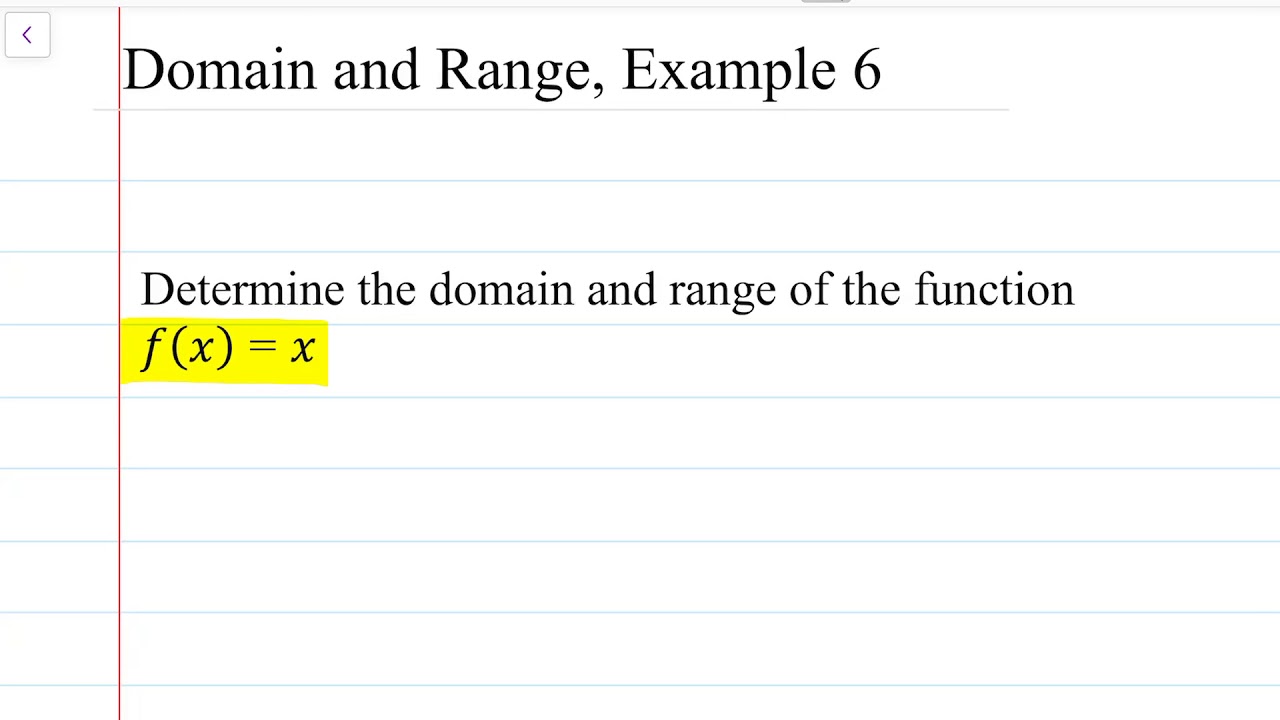 How to Find Domain and Range: Example 6 | Math Energy TV - YouTube
