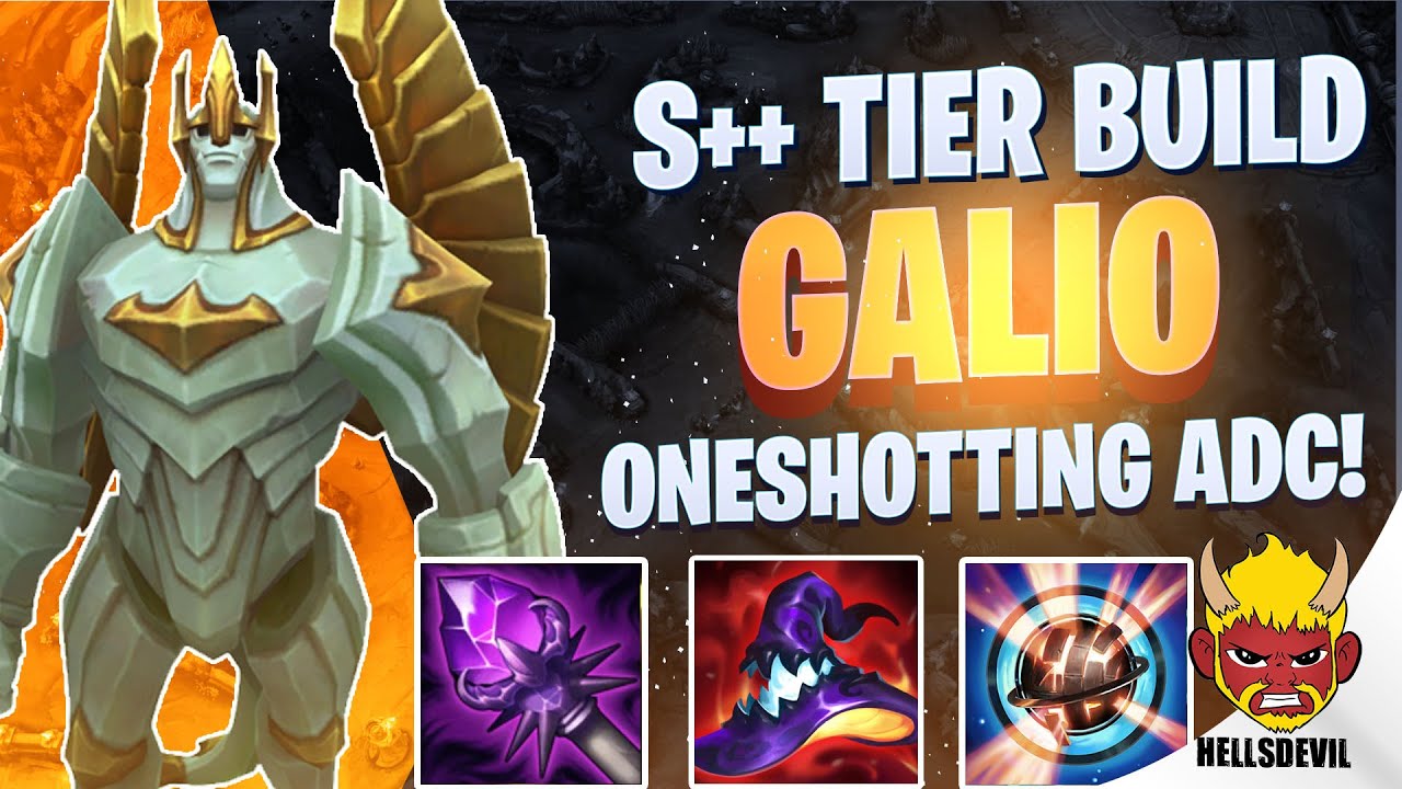 WILD RIFT | Galio ONESHOT Build (2000 DAMAGE IN ONE COMBO!) | Galio ...