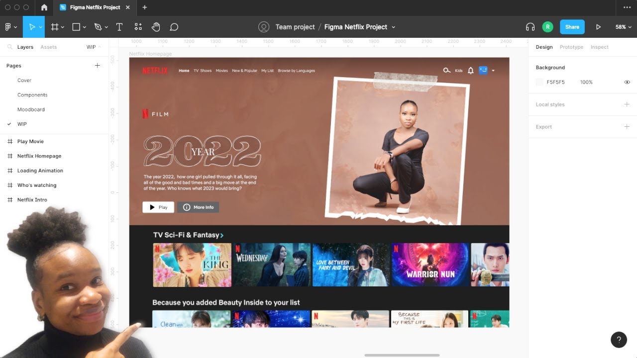 How to add video to your designs in Figma: I designed a Netflix Movie ...