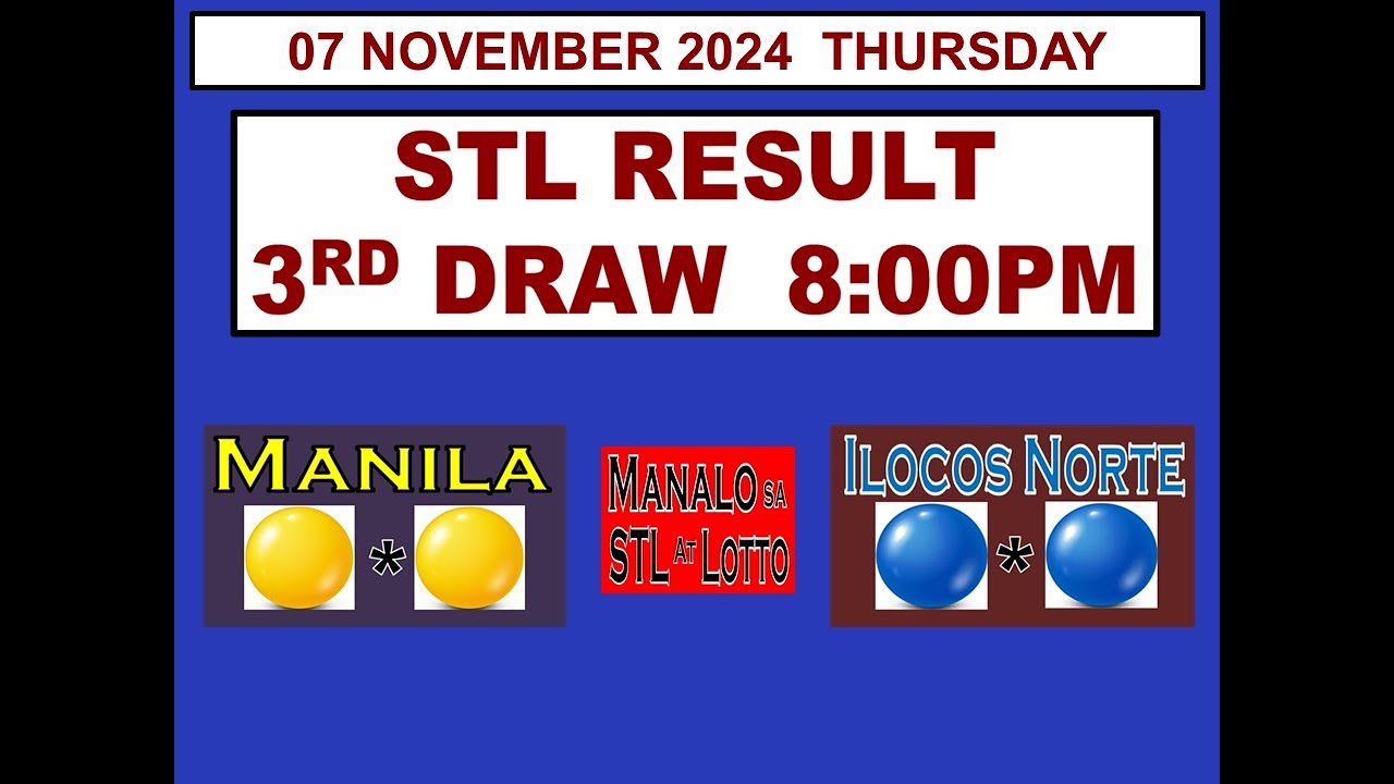 STL 3RD Draw 7PM Result STL Manila STL Ilocos Norte STL Rizal 07 ...