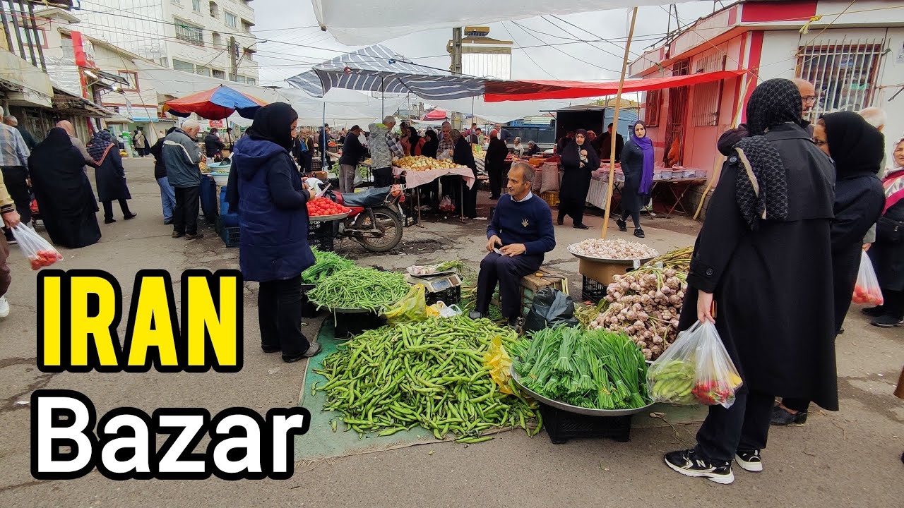 Fruit and vegetable market in Iran, kochesfahan. یکشنبه بازار کوچصفهان ...