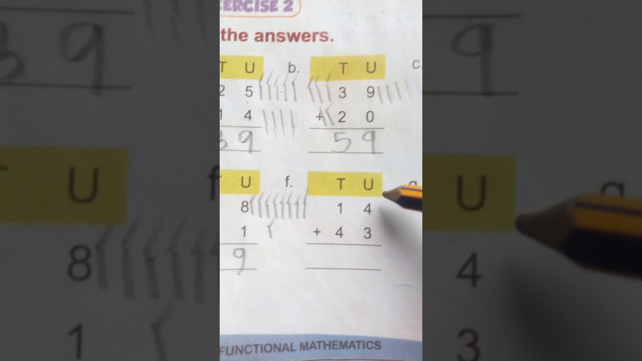 ADDITION OF NUMBERS IN TENS AND UNITS - YouTube