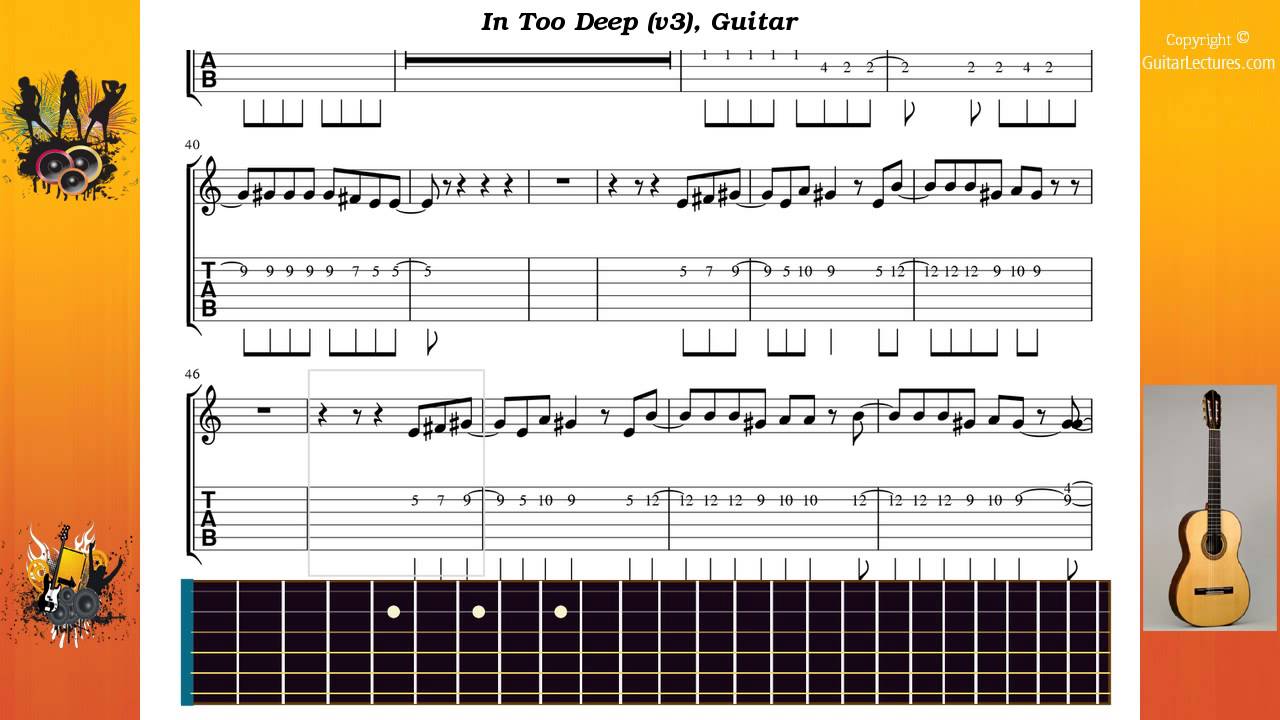 In Too Deep (v3) - Sum 41 - Guitar - YouTube