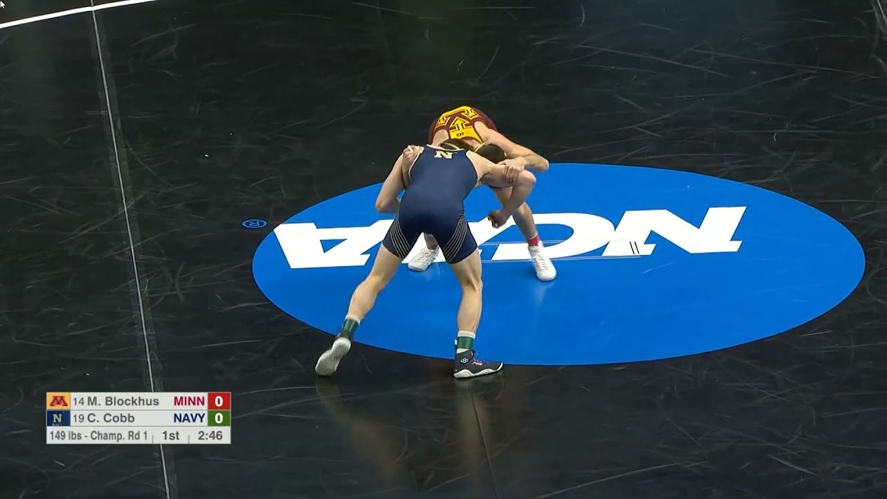 Michael Blockhus (Minnesota) vs Casey Cobb (Navy) 2021 NCAA Wrestling ...