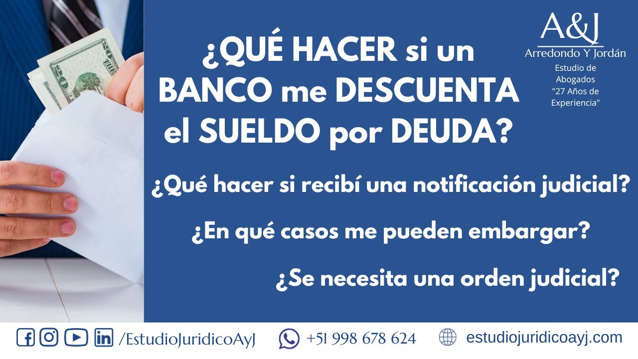 👉EMBARGO de CUENTA BANCARIA: ¿QUÉ HACER si el BANCO me DESCUENTA el ...