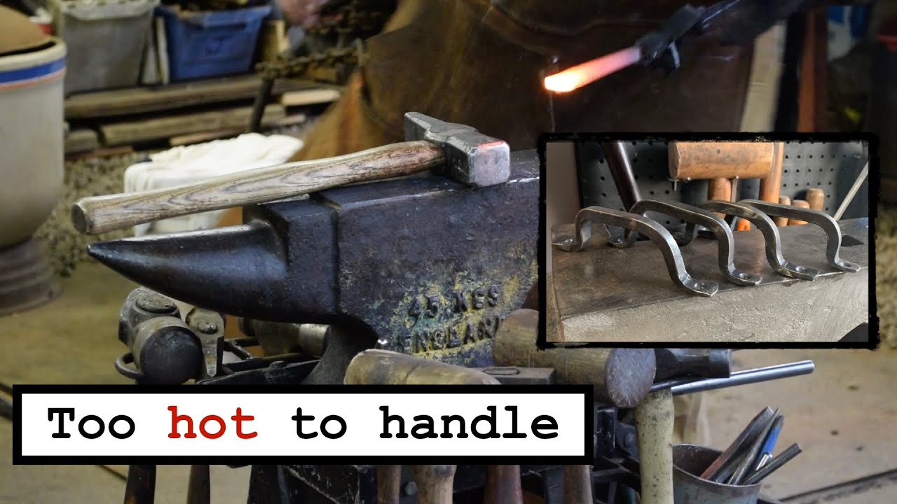 Forging Drawer Handles // Quick Blacksmith Project - YouTube