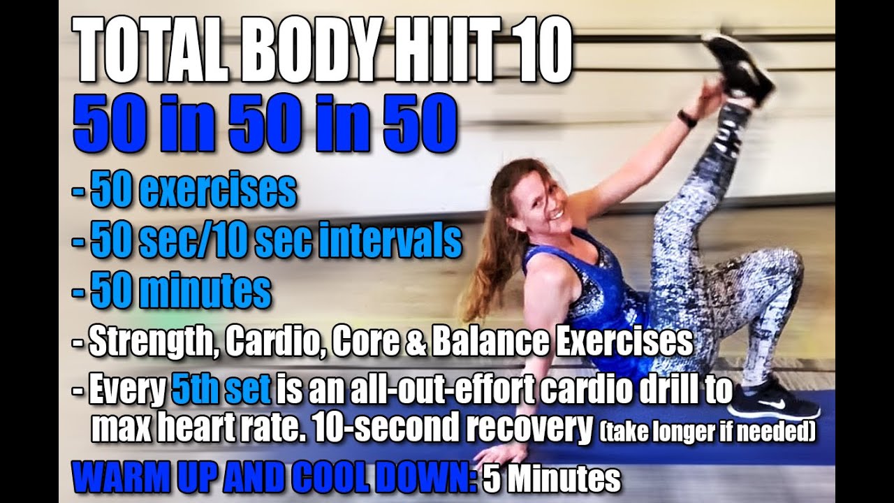 Total Body HIIT 10 - 50 in 50 in 50 - YouTube