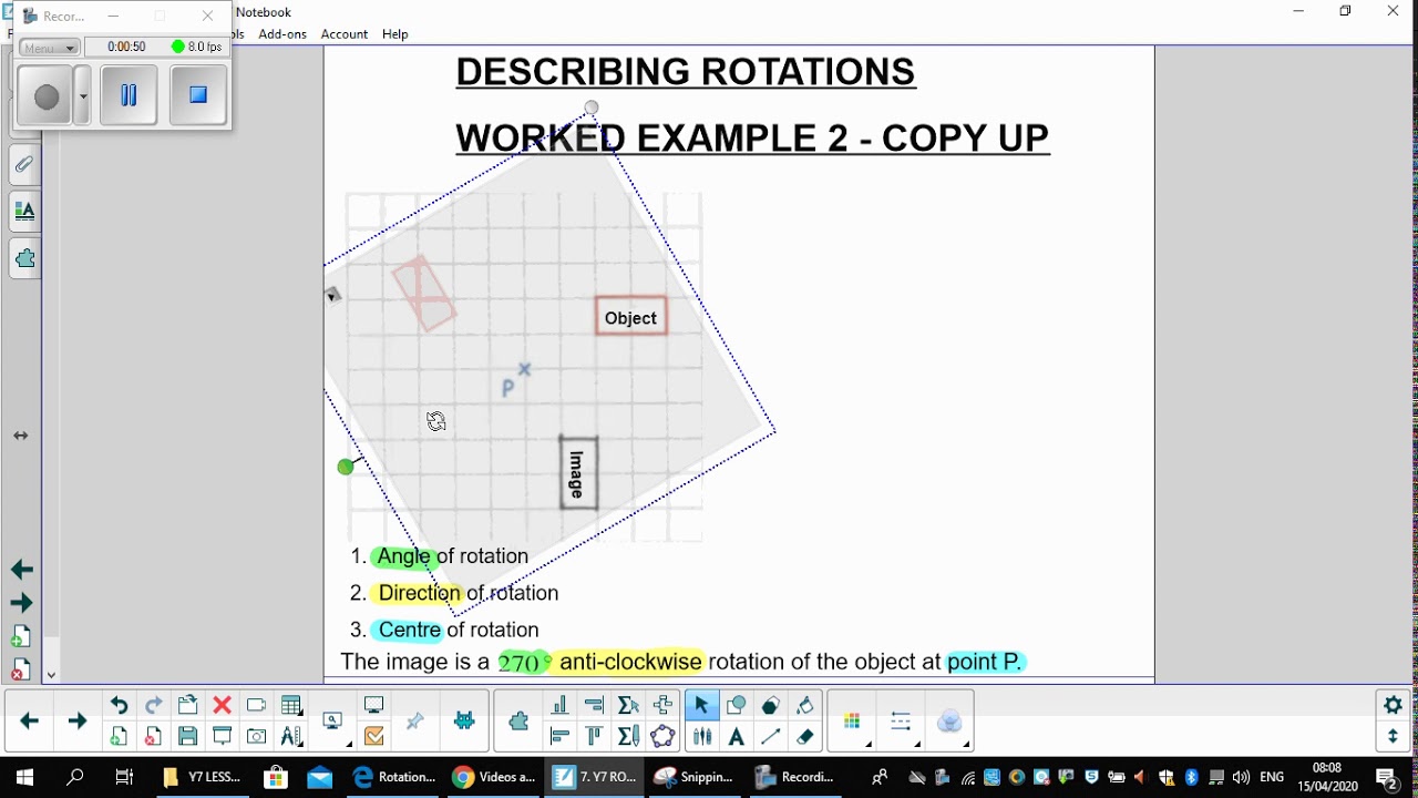 ROTATING AN OBJECT ANTI-CLOCKWISE ABOUT A CENTRE POINT. - YouTube