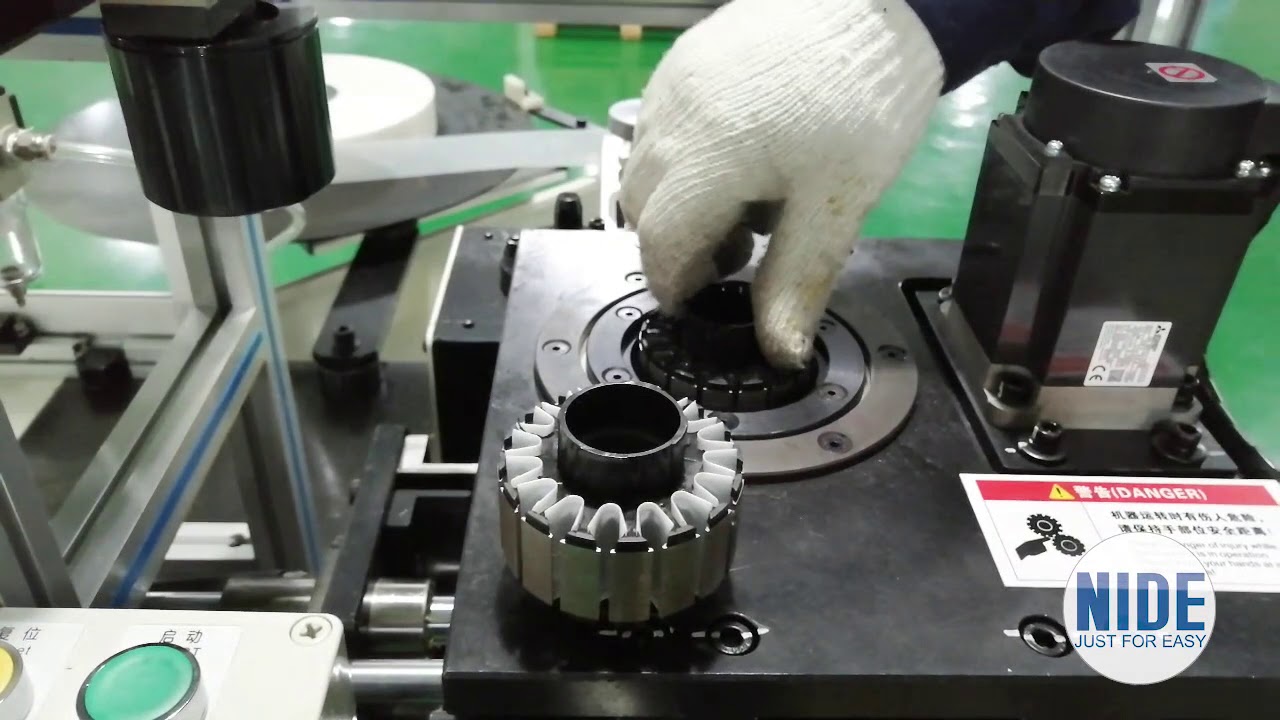 Automatic Outslot Stator Insulation Paper Inserting Machine for BLDC motor stator manufacturing ...