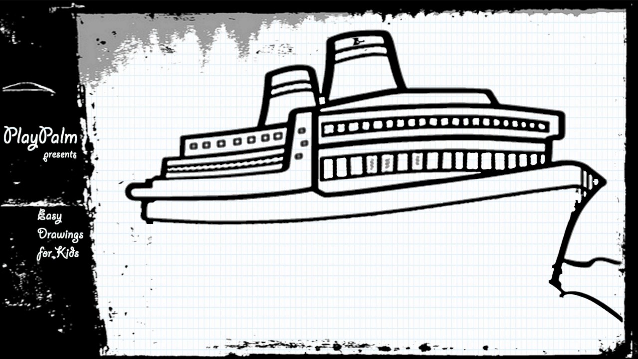 Cargo Ship - How to draw a Ship - YouTube