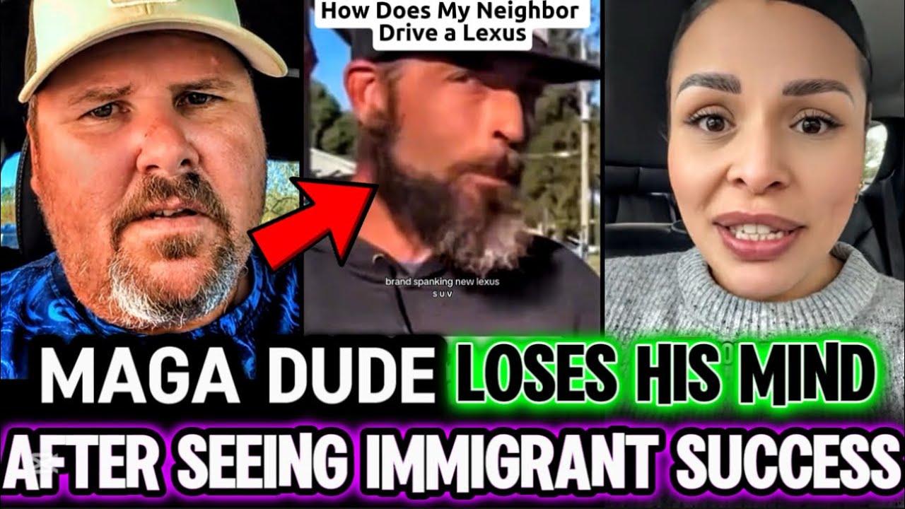 MAGA Dude LOSES HIS MIND After Seeing Immigrant Neighbor in $100K Lexus ...