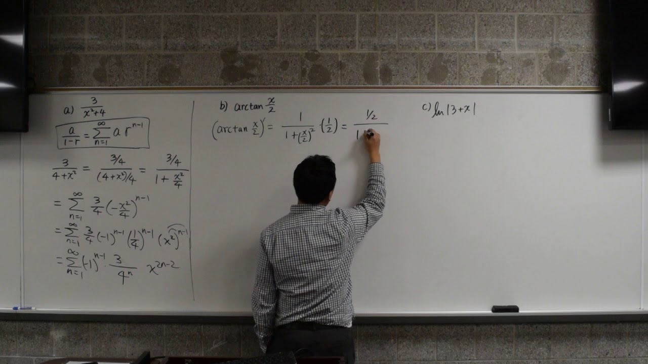 Using geometric series and integration to find Maclaurin series - YouTube
