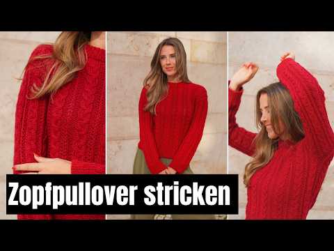 Zopfpullover stricken für Anfänger | Schritt für Schritt