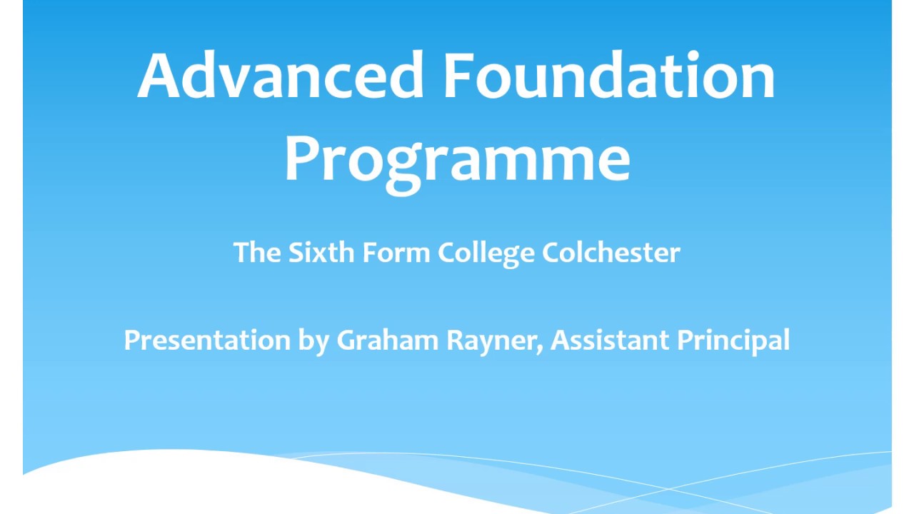 ADVANCED FOUNDATION PROGRAMME - YouTube