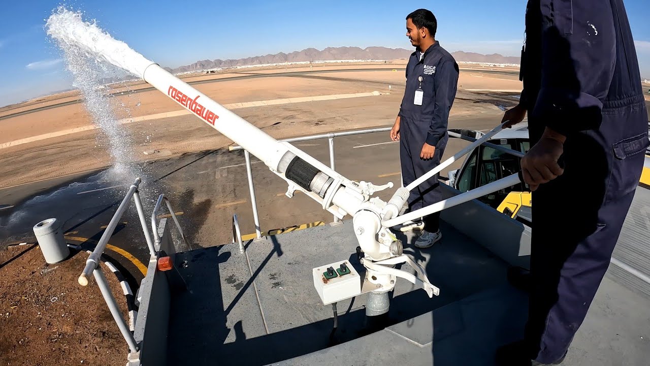 Turret Operation of Rosenbauer-Water Tanker,Firefighting Truck - YouTube