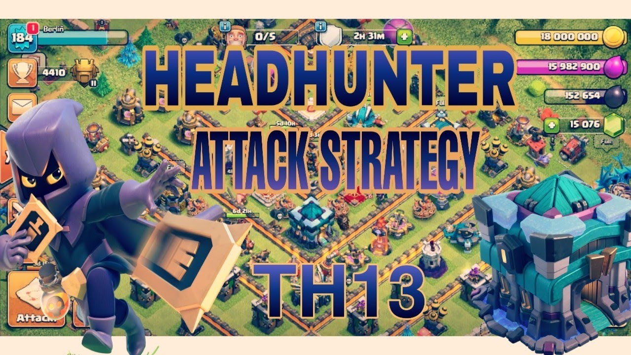 HeadHunter attack strategy | TH13 | clash of clans. - YouTube