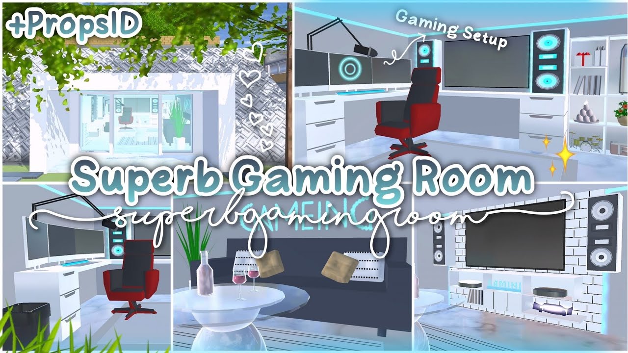 Superb Gaming Room + PropsID 🎮 : Sakura School Simulator - YouTube