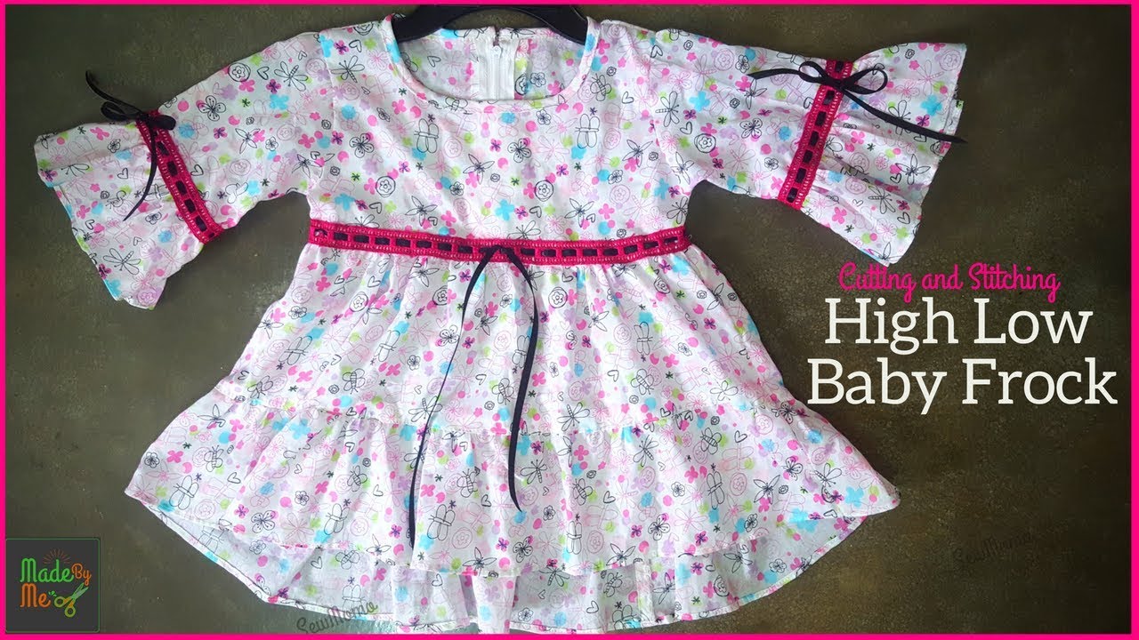 High Low Baby Frock Cutting and Stitching | DIY New Design High Low ...