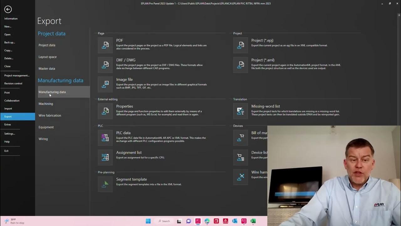 EPLAN Tutorial Labeling export BOM to Excel or ERP - YouTube