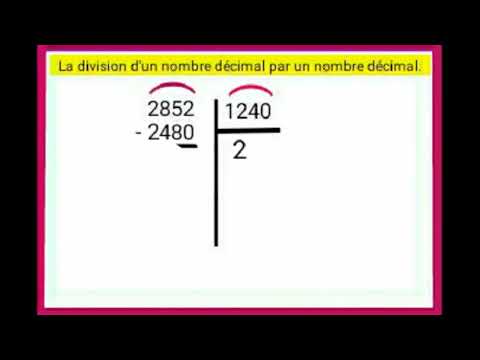 la division d'un nombre décimal par un nombre décimal - YouTube