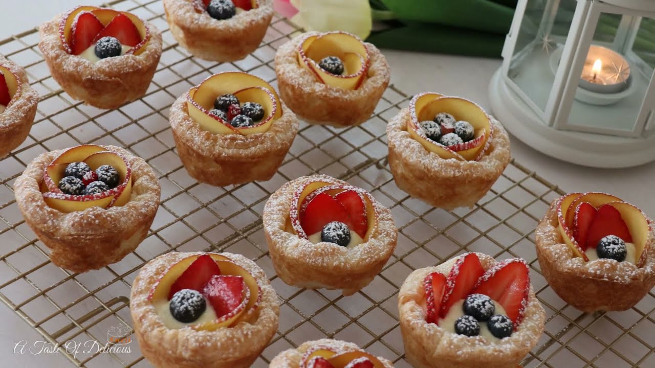 Delicious Fruit Puff Pastry Baskets - YouTube